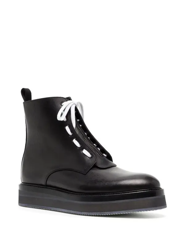 NICOLAS ANDREAS TARALIS Leather Lace-up Ankle Boots