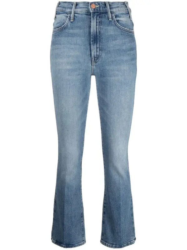 MOTHER Cropped High-rise Flare Jeans