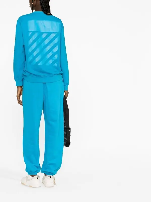 Off-White Diag-stripe Print Sweatshirt - Blue