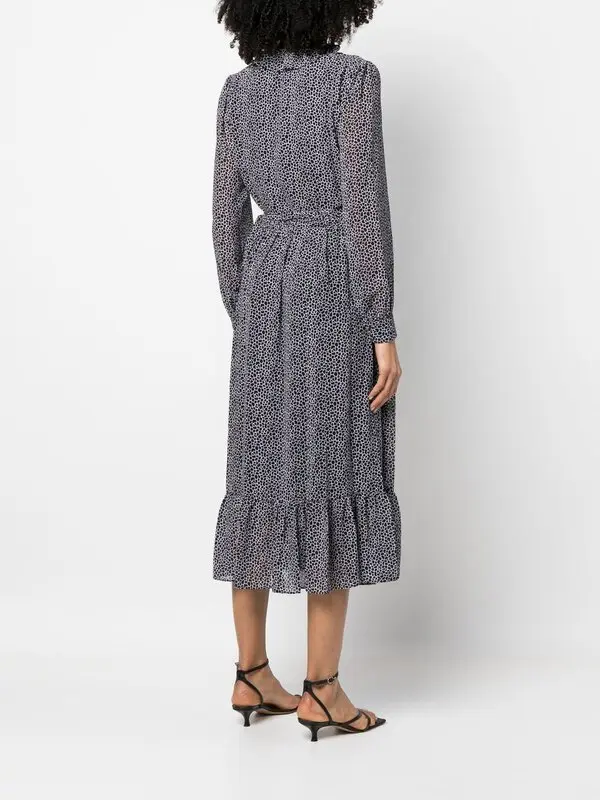 Michael Kors Ruffle-trim Belted Dress