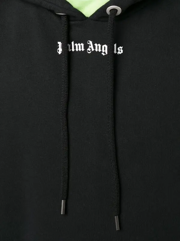 Palm Angels Logo-print Hoodie - Black