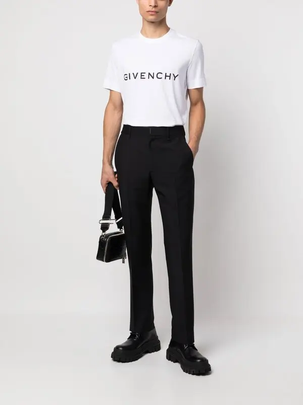 Givenchy Tailored Wool-mohair Blend Trousers - Black