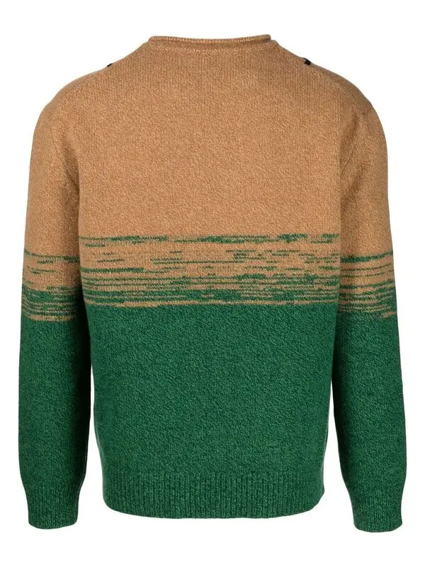 Pringle Of Scotland Argyle-knit Crew-neck Jumper - Brown