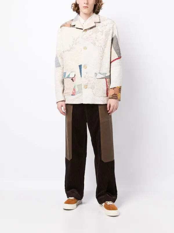 By Walid Noah Patchwork Jacket - Neutrals