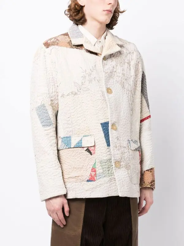 By Walid Noah Patchwork Jacket - Neutrals