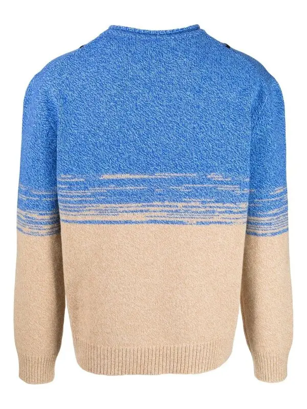 Pringle Of Scotland Argyle-pattern Wool Jumper - Blue