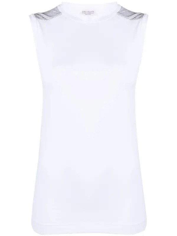 Brunello Cucinelli Sleeveless Crew-neck Top