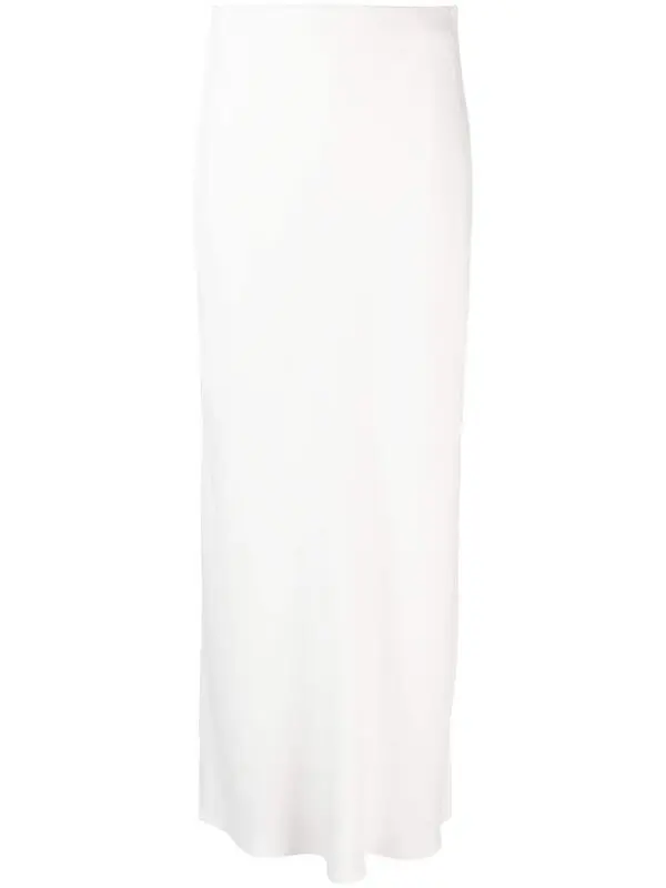 Brunello Cucinelli Side-slit Ankle-length Skirt - White