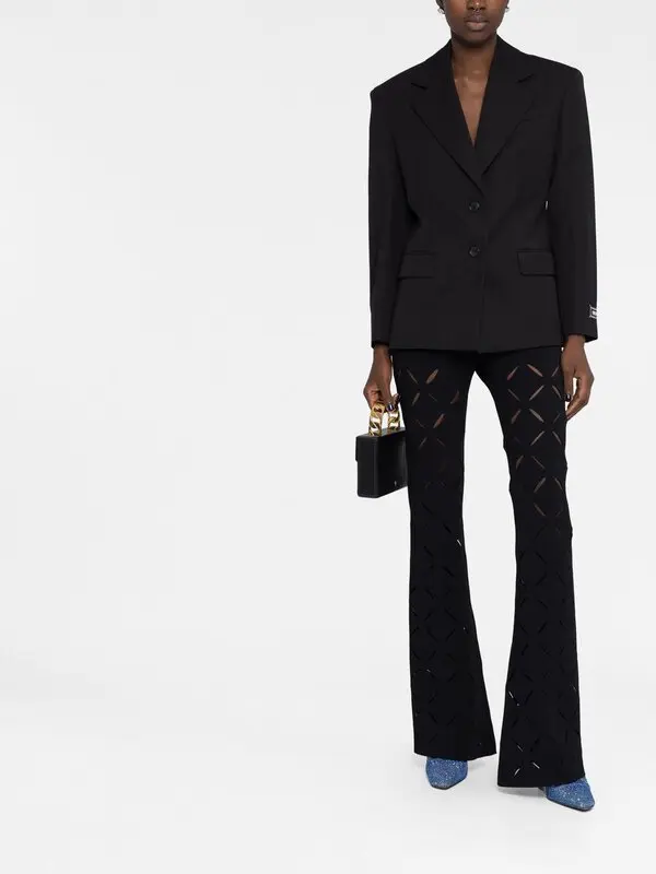 Versace Single-breasted Wool Blazer - Black