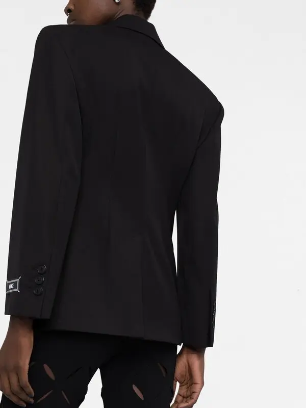 Versace Single-breasted Wool Blazer - Black