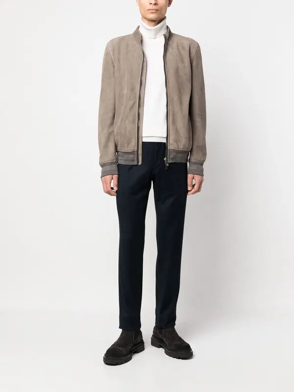 Canali Tailored Wool Trousers - Blue