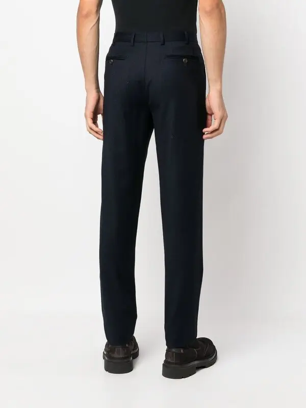 Canali Tailored Wool Trousers - Blue