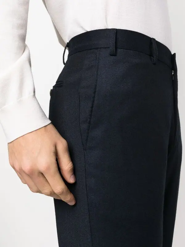 Canali Tailored Wool Trousers - Blue