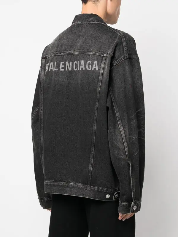 Balenciaga Logo-print Denim Jacket