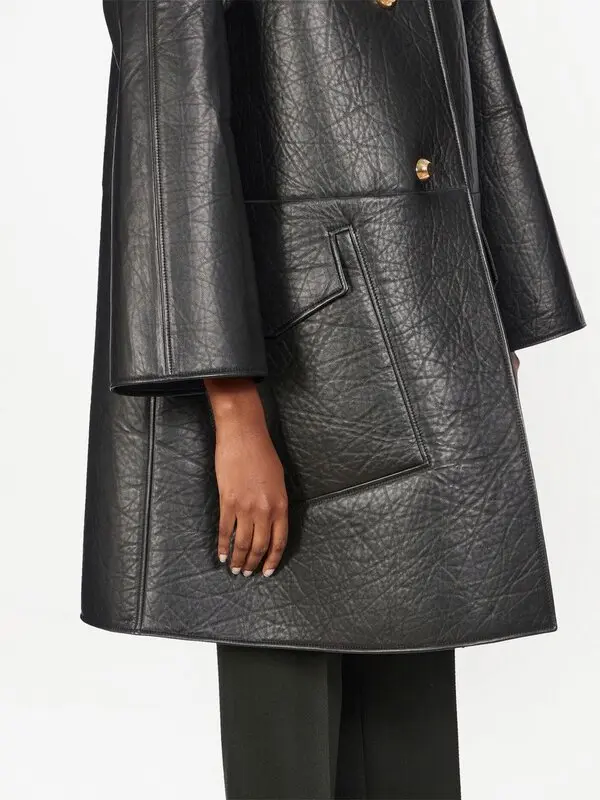 FERRAGAMO Textured Nappa-leather Coat