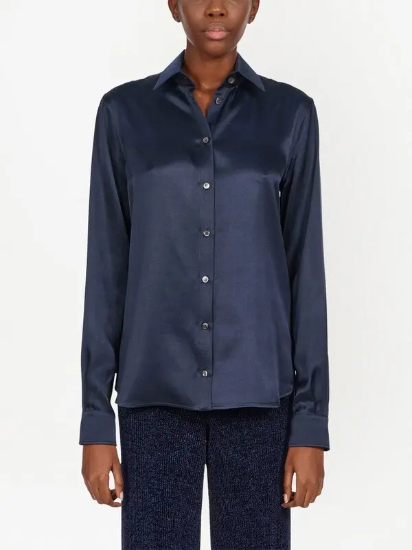 FERRAGAMO Satin Button-up Shirt