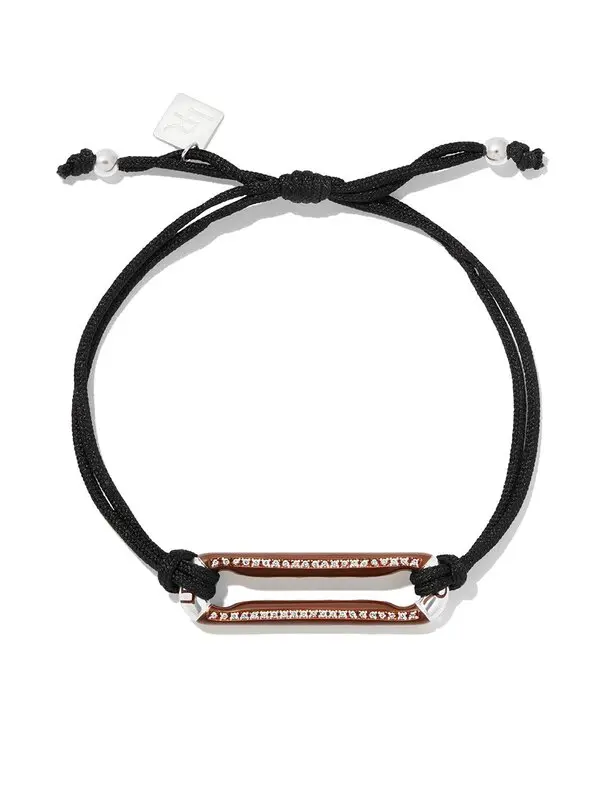 Lauren Rubinski Diamond Cord Bracelet - Black