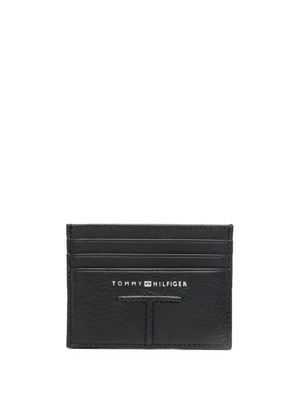 Tommy Hilfiger Logo-embossed Leather Cardholder