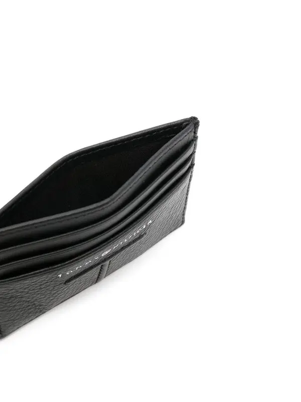 Tommy Hilfiger Logo-embossed Leather Cardholder