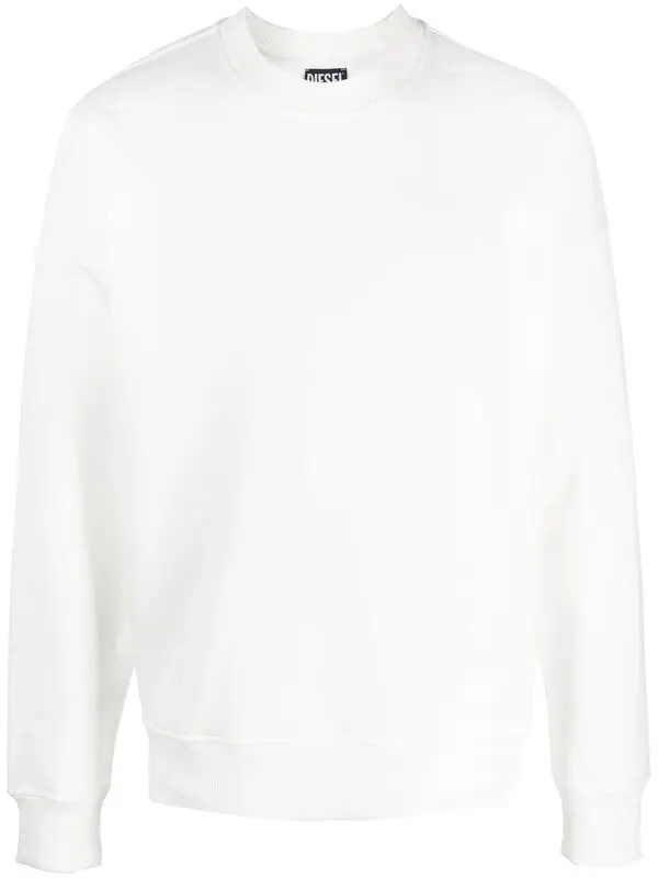 DIESEL® S-rob-megoval Cotton Sweatshirt - White