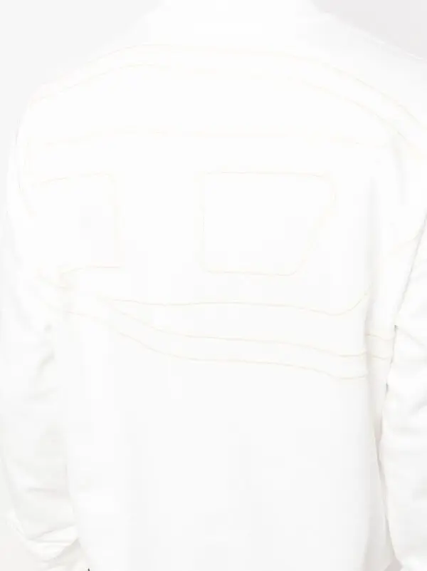 DIESEL® S-rob-megoval Cotton Sweatshirt - White