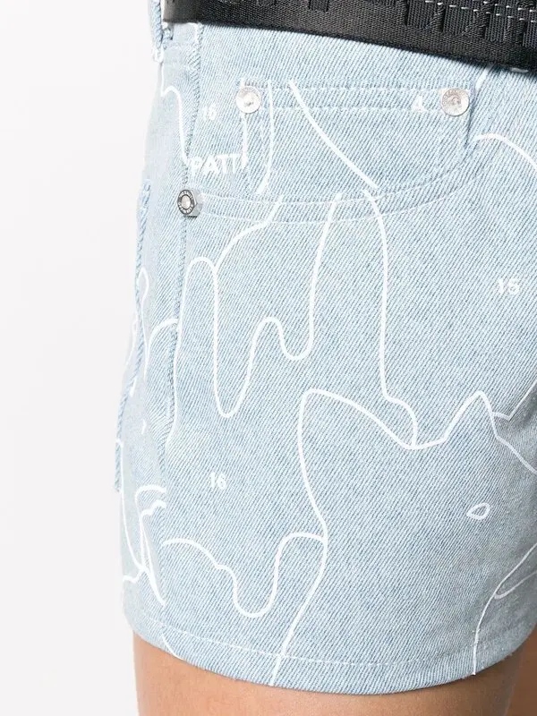 Off-White Puzzle Denim Shorts