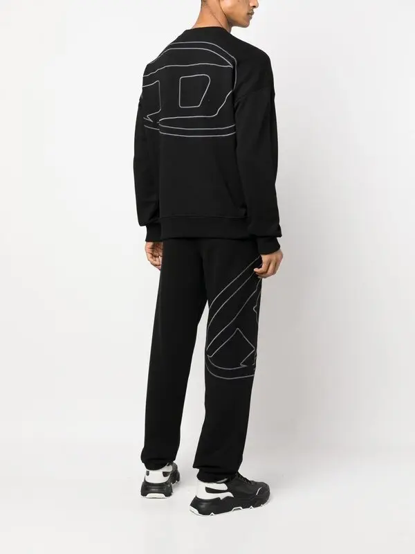 DIESEL® S-rob-megoval Cotton Sweatshirt - Black