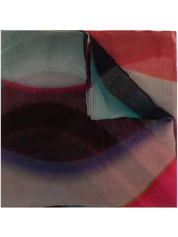 Paul Smith Silk Spray Swirl Scarf - Multicolour