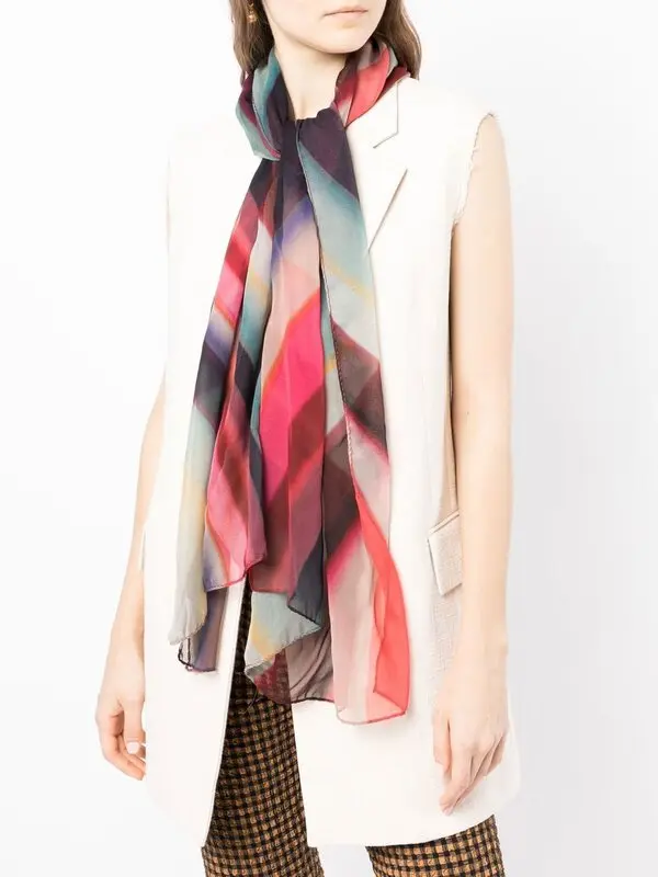 Paul Smith Silk Spray Swirl Scarf