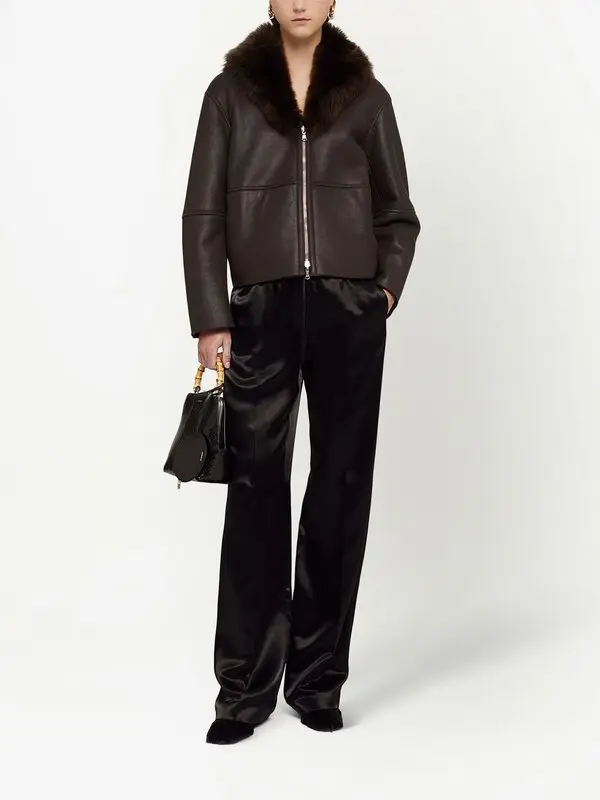 JIL SANDER Satin-finish Trousers