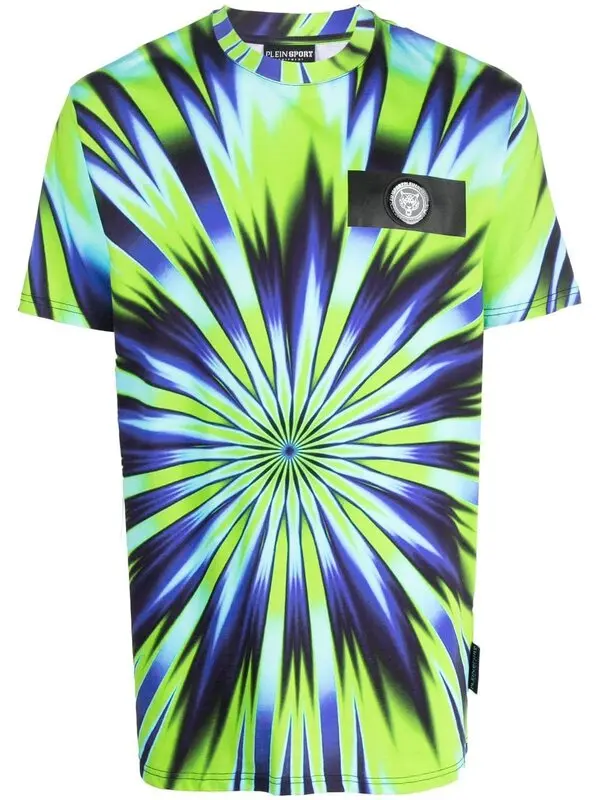 PLEIN SPORT Tie Dye-print Short-sleeved T-shirt