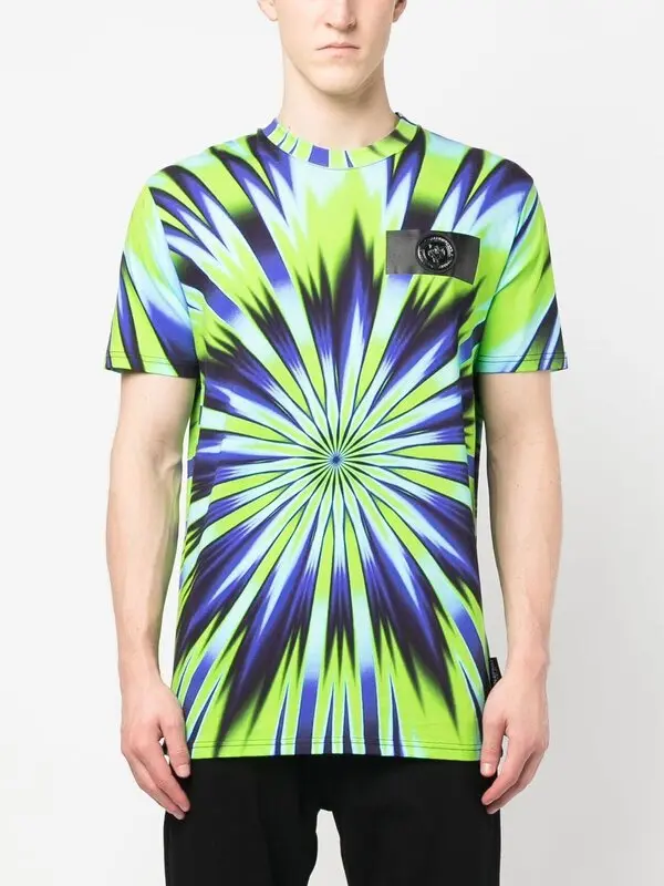 PLEIN SPORT Tie Dye-print Short-sleeved T-shirt