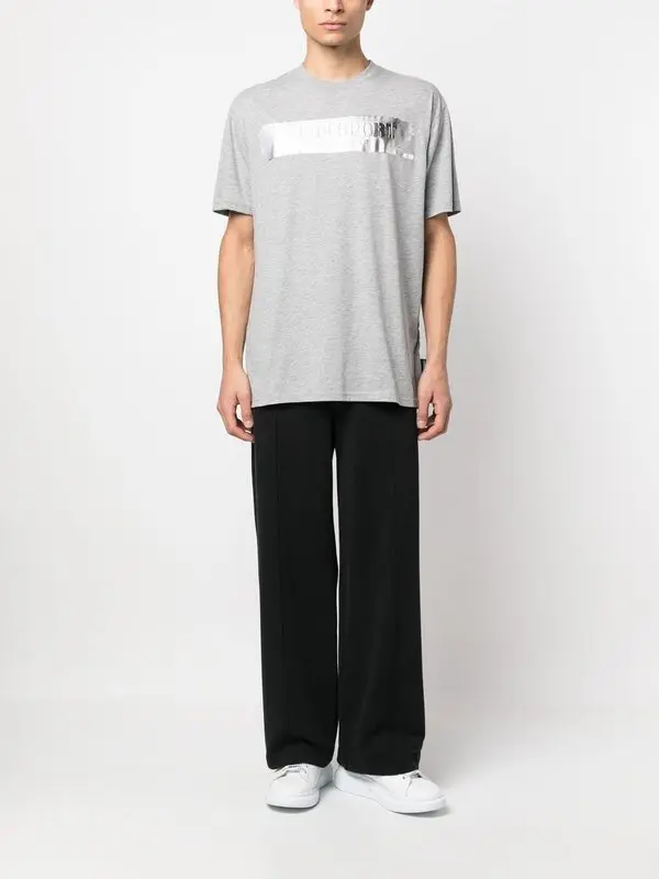 PLEIN SPORT Debossed-logo Short-sleeved T-shirt - Grey