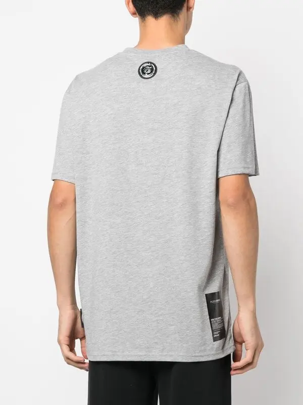 PLEIN SPORT Debossed-logo Short-sleeved T-shirt - Grey