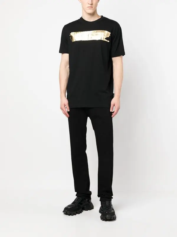 PLEIN SPORT Logo-print Short-sleeved T-shirt - Black