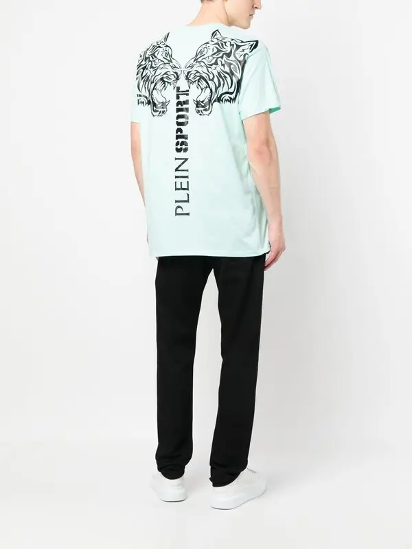PLEIN SPORT Logo-patch Short-sleeved T-shirt - Green