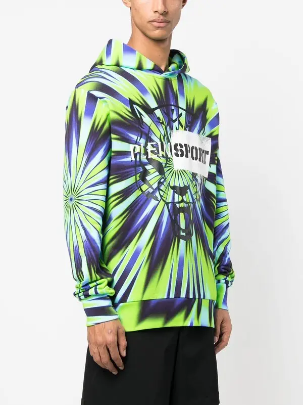 PLEIN SPORT Tie-dye Pullover Hoodie