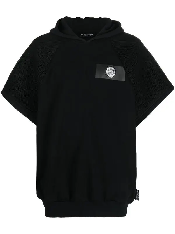 PLEIN SPORT Logo-print Short-sleeved Hoodie
