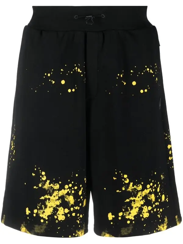 PLEIN SPORT Paint Splatter-print Track Shorts