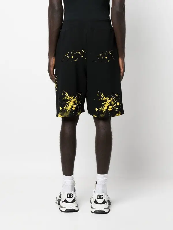 PLEIN SPORT Paint Splatter-print Track Shorts