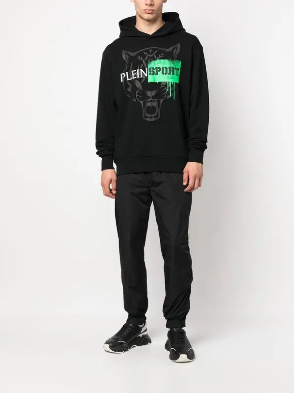 PLEIN SPORT Logo-patch Track Pants - Black