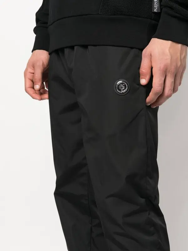 PLEIN SPORT Logo-patch Track Pants - Black