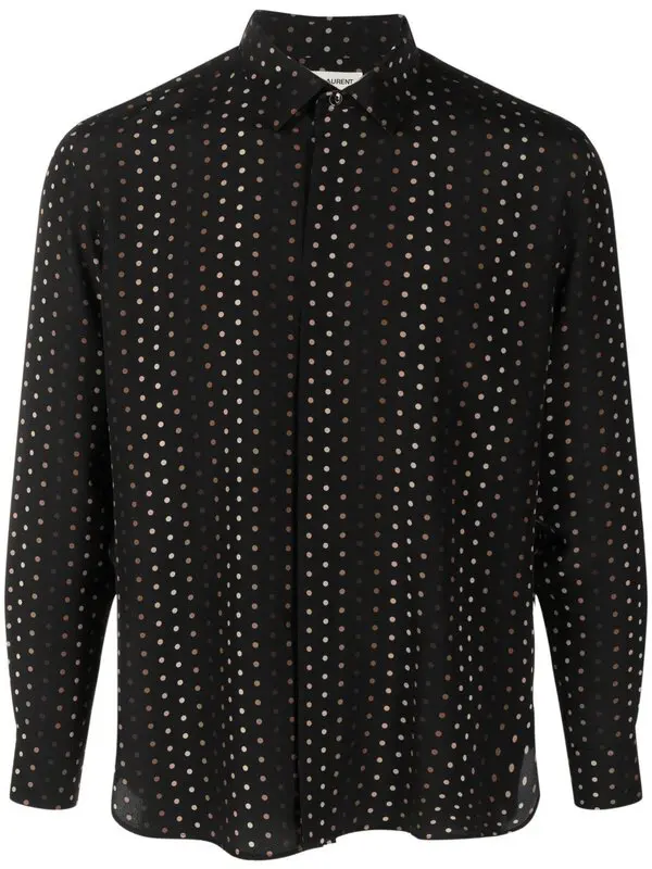 Saint Laurent Polka-dot Print Shirt