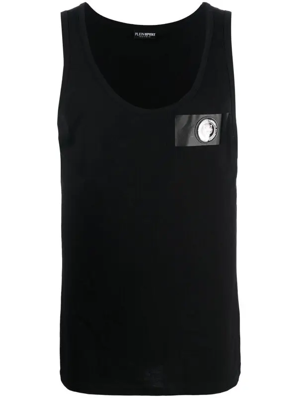PLEIN SPORT Logo-patch Tank Top