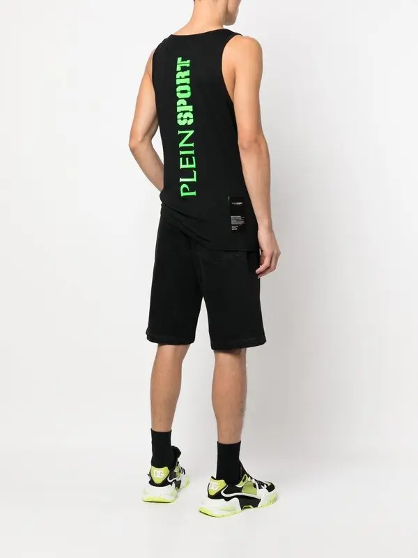 PLEIN SPORT Logo-patch Tank Top