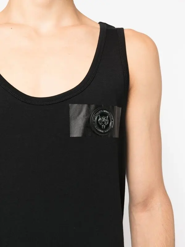 PLEIN SPORT Logo-patch Tank Top