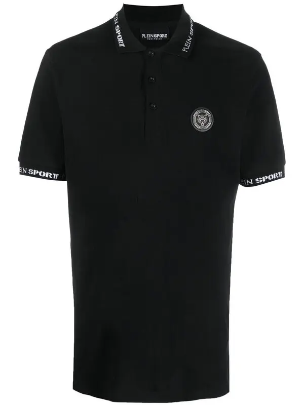 PLEIN SPORT Tiger-print Short-sleeved Polo Shirt