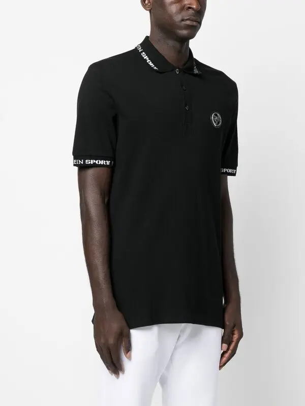 PLEIN SPORT Tiger-print Short-sleeved Polo Shirt