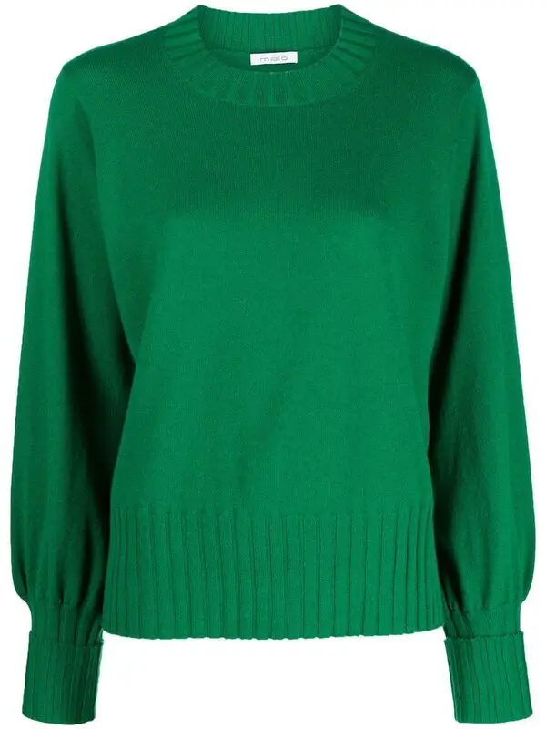 Malo Crew-neck Cashmere Jumper - Green