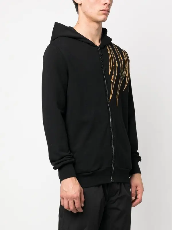 PLEIN SPORT Scratch-print Zipped Hoodie